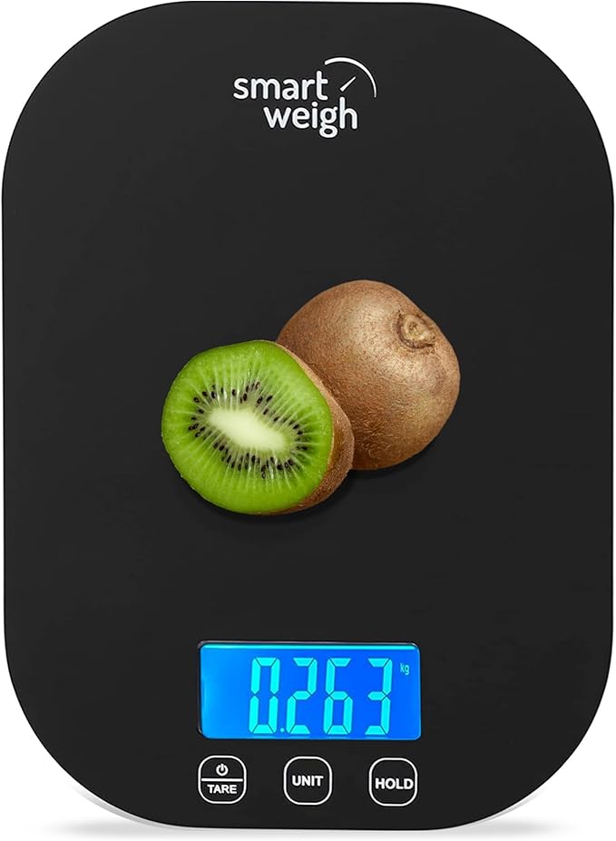 Amazon.com: Smart Weigh Black Digital Kitchen Scale for Cooking, Weight ...