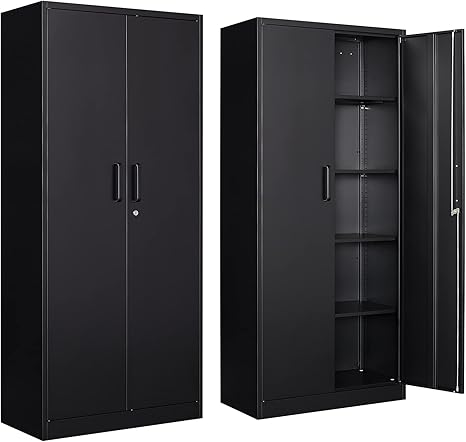 Amazon.com: Yizosh Metal Storage Cabinet with Lock - 72" Garage Storage ...