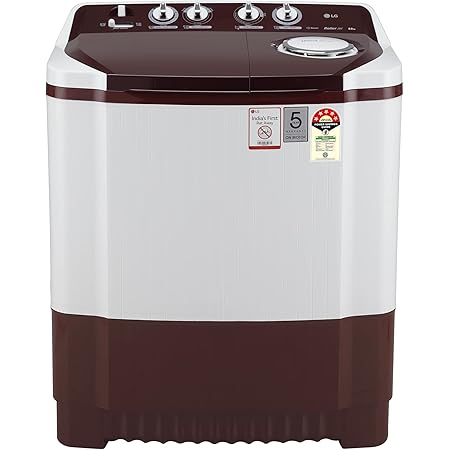 LG 10 kg 5 Star Semi-Automatic Top Load Washing Machine (P1040RGAZ ...