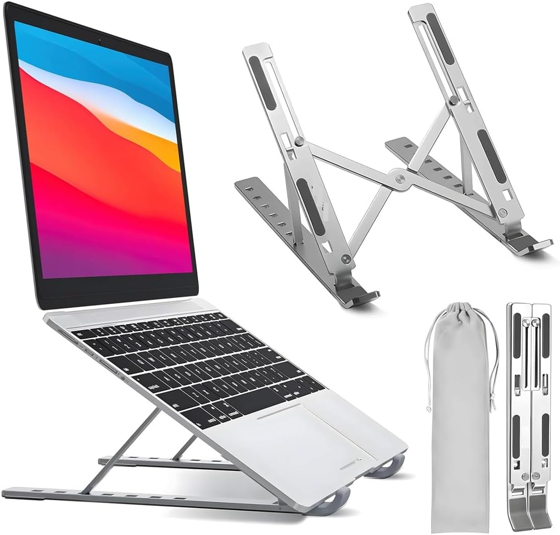 Tygot 6 Angles Adjustable Aluminum Ergonomic Foldable Portable Tabletop ...