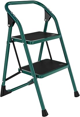 3 Steps Ladder Folding Non Slip Safety Tread Heavy Duty Industrial Home ...