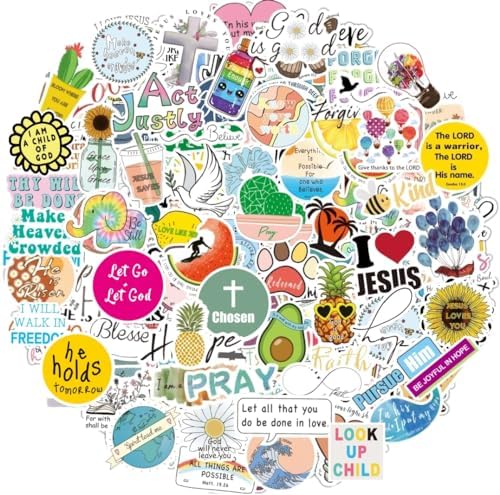 Amazon.com: KASANYER 200pcs Inspirational Christian Stickers, Vinyl ...
