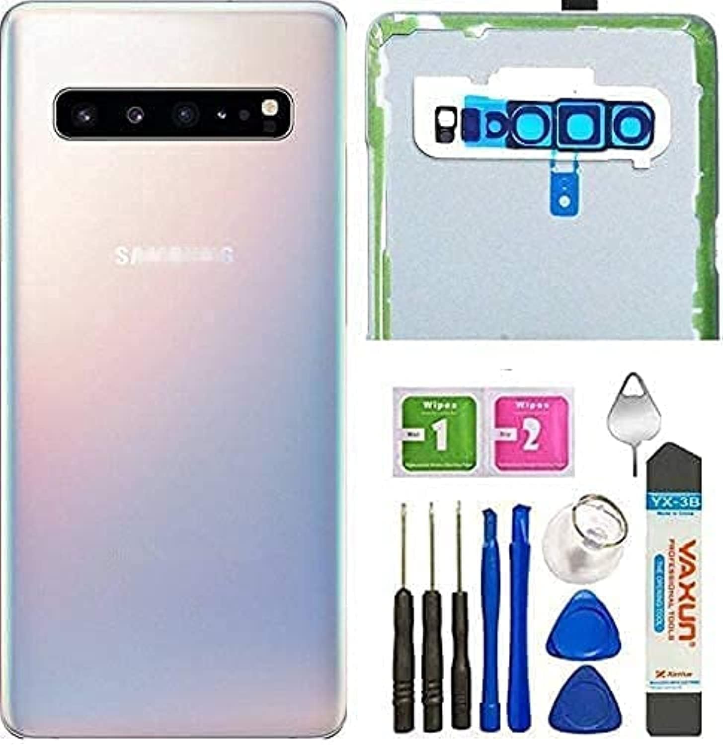 Amazon.com: Galaxy S10+ Plus Back Cover Glass Replacement Battery Door ...