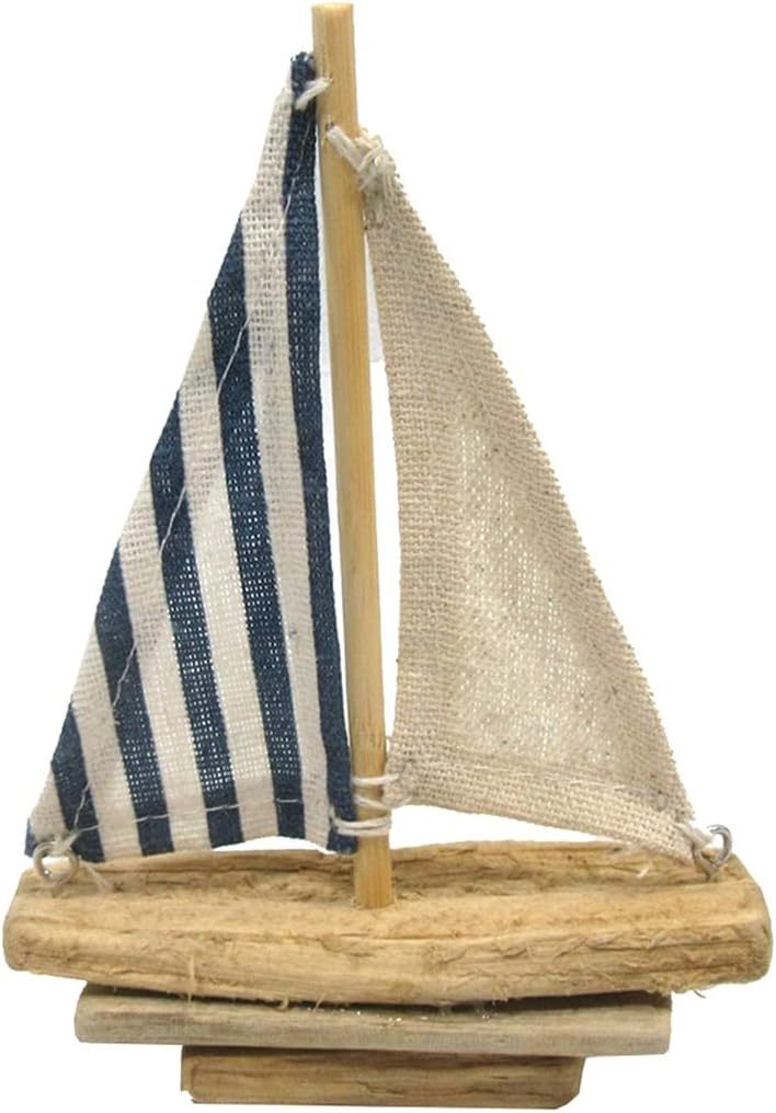 Amazon.com: The Bridge Collection Mini Rustic Wooden Sailboat Decor ...