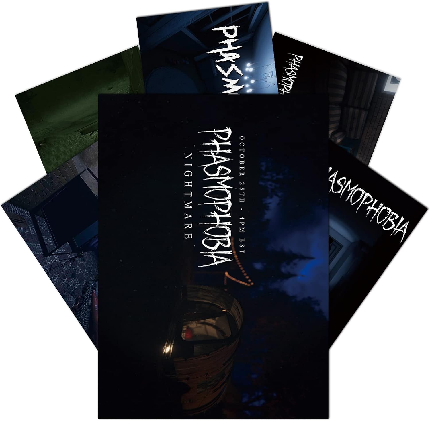 Amazon.com: Ljjlodwpfv Phasmophobia Game Posters 6 PCS Horror Video ...