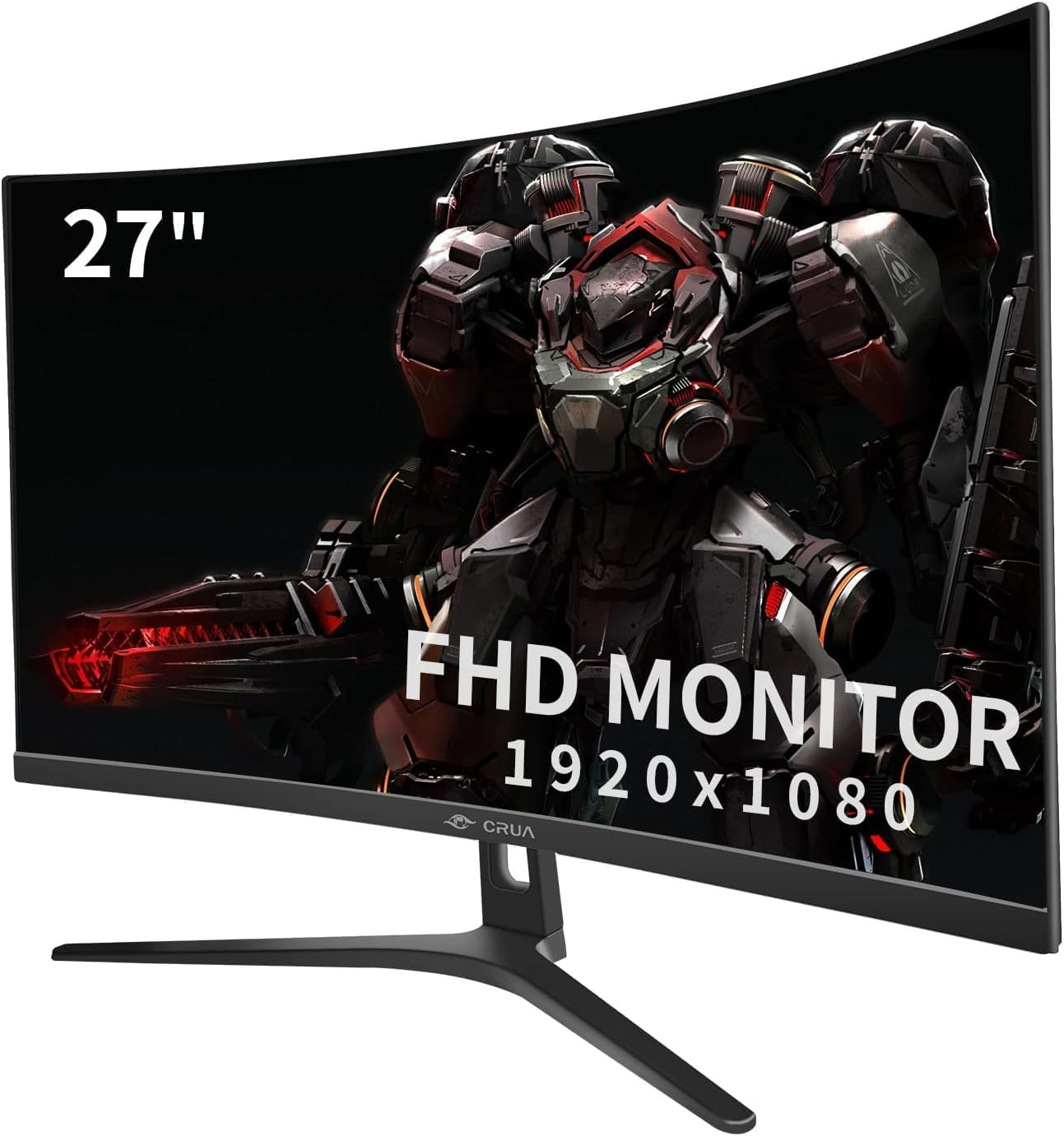 CRUA 27 Inch 180HZ/200HZ Curved Gaming Monitor, Full HD 1080P 1800R ...