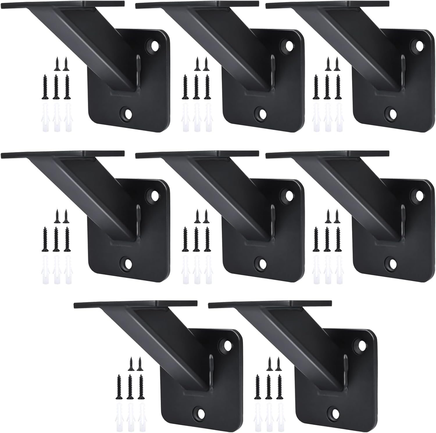 RealPlus Handrail Brackets, 3"x3" Heavy Duty Steel Hand Rail Bracket ...