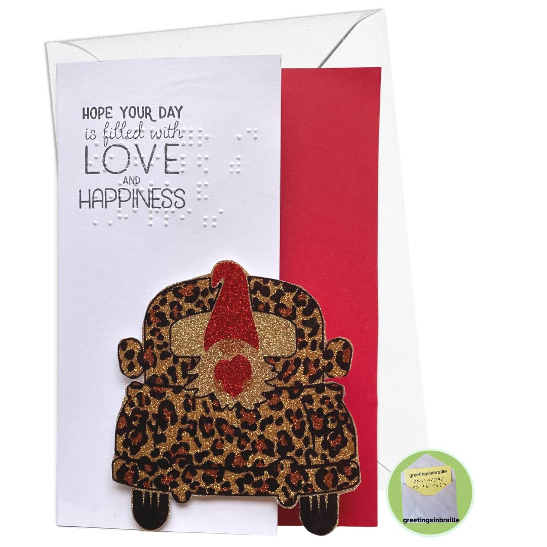 Amazon.com: Valentine's Day Handmade Braille Greeting Cards (Custom ...