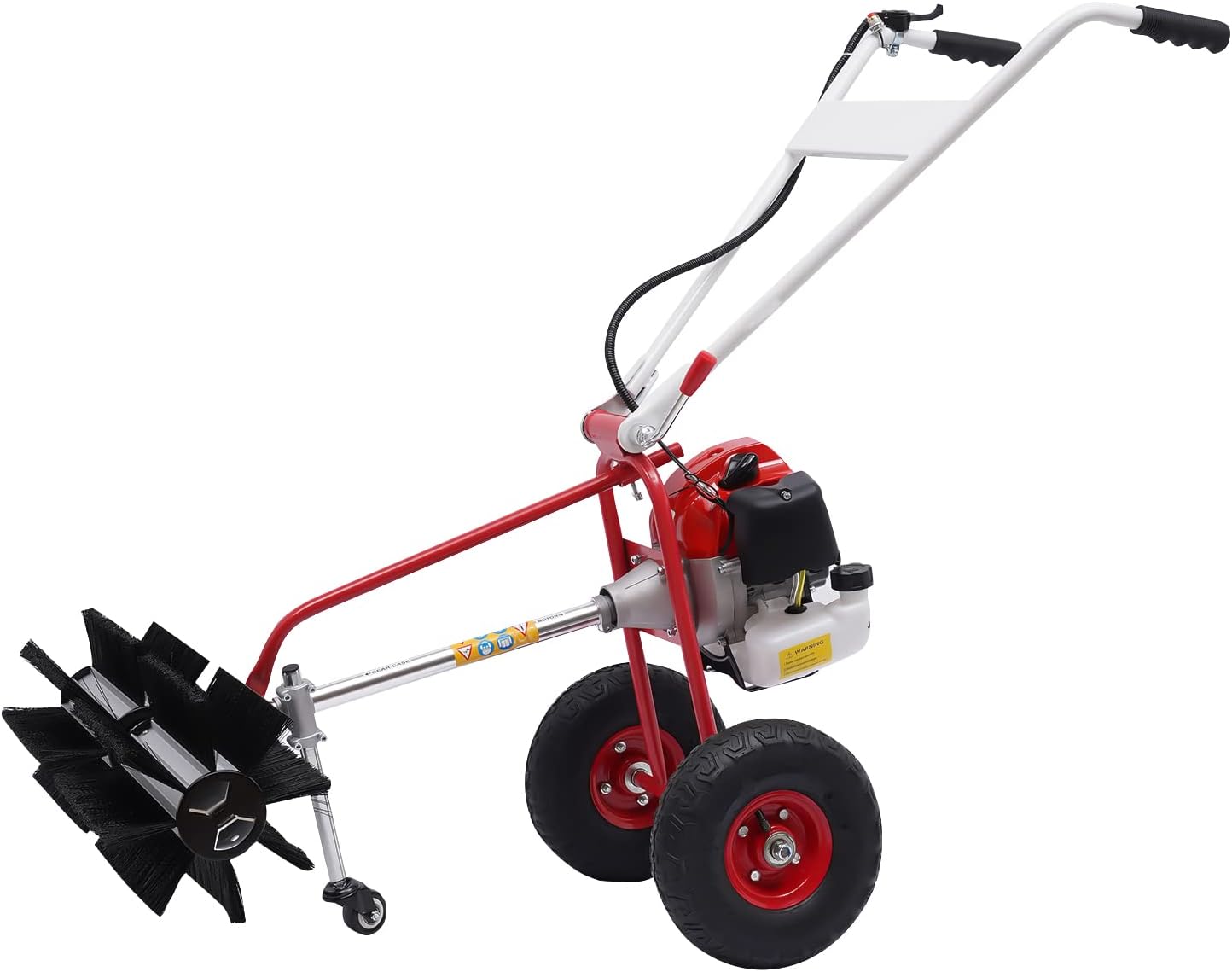 Benzin Kehrmaschine, 2-Takt 43cc Handheld Schneeschieber, Motorbesen ...