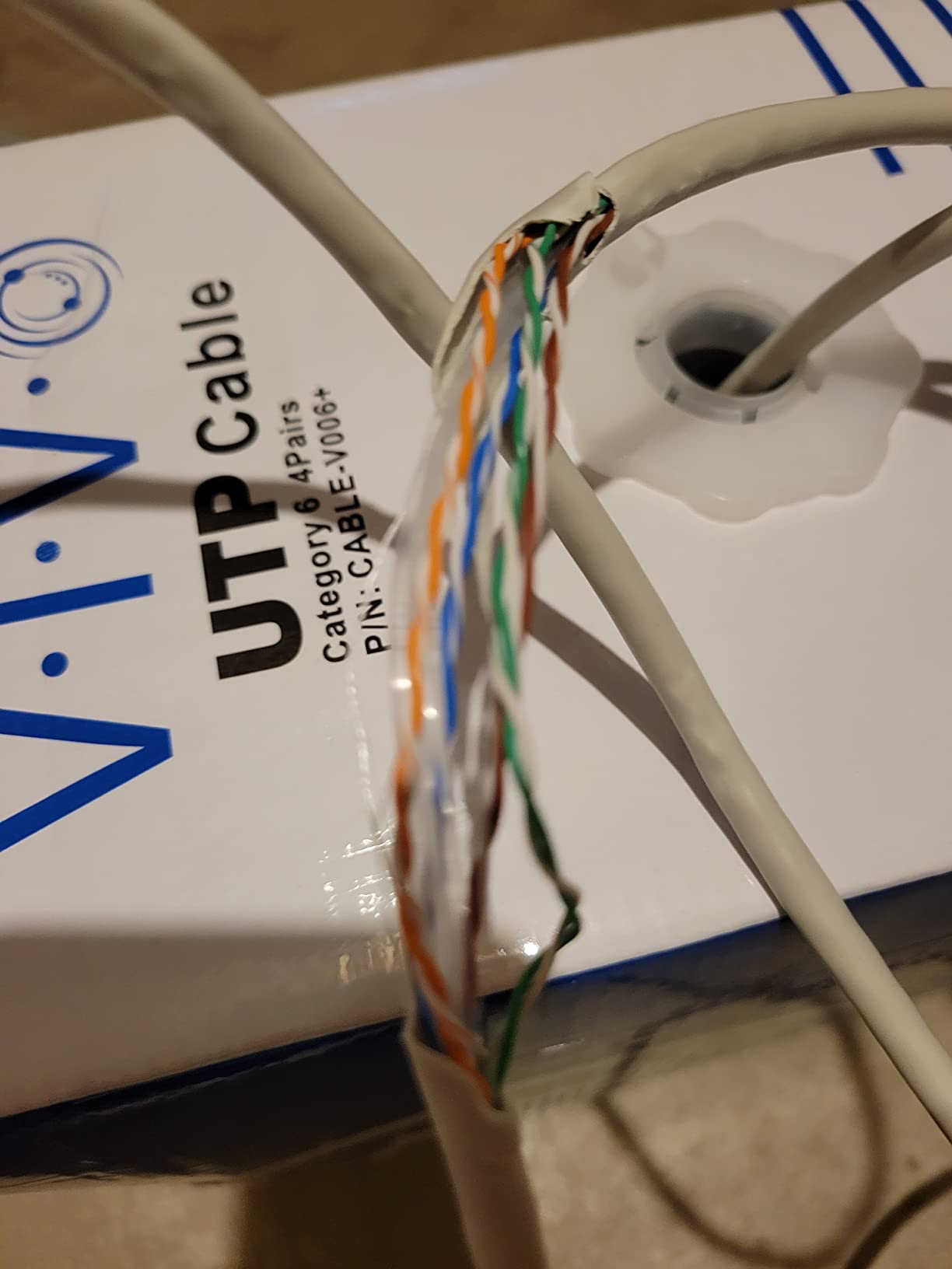$10/mo - Finance VIVO 500ft Bulk Cat6, CCA Ethernet Cable, 23 AWG, UTP ...
