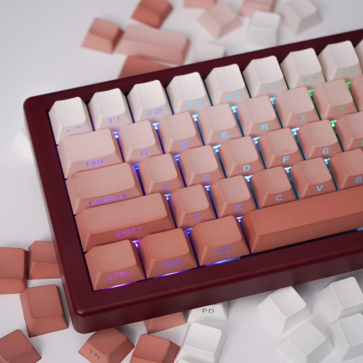 PBT Doubleshot Keycaps retroilluminati Gradient Blush Profilo OEM ...