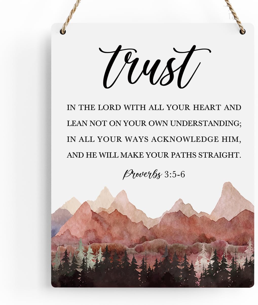 Amazon.com: Proverbs 3:5-6 Christian Wall Decor Inspirational Decor ...