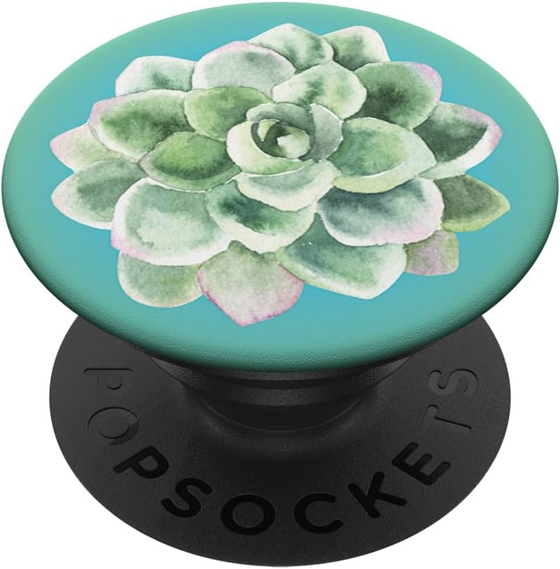 Amazon.com: Watercolor Sage Green Garden Succulent Bloom PopSockets ...