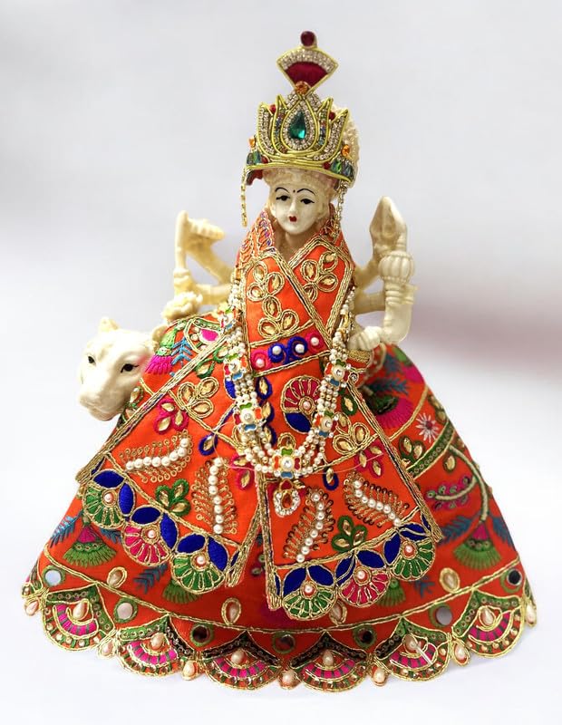 (for 7 inch Murti) HK Store's MATA DurgaJi Embroidery Dress for ...