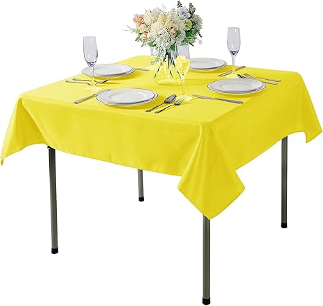 Amazon.com: Cupuamon Square Tablecloth 52x52 inch Washable Polyester ...