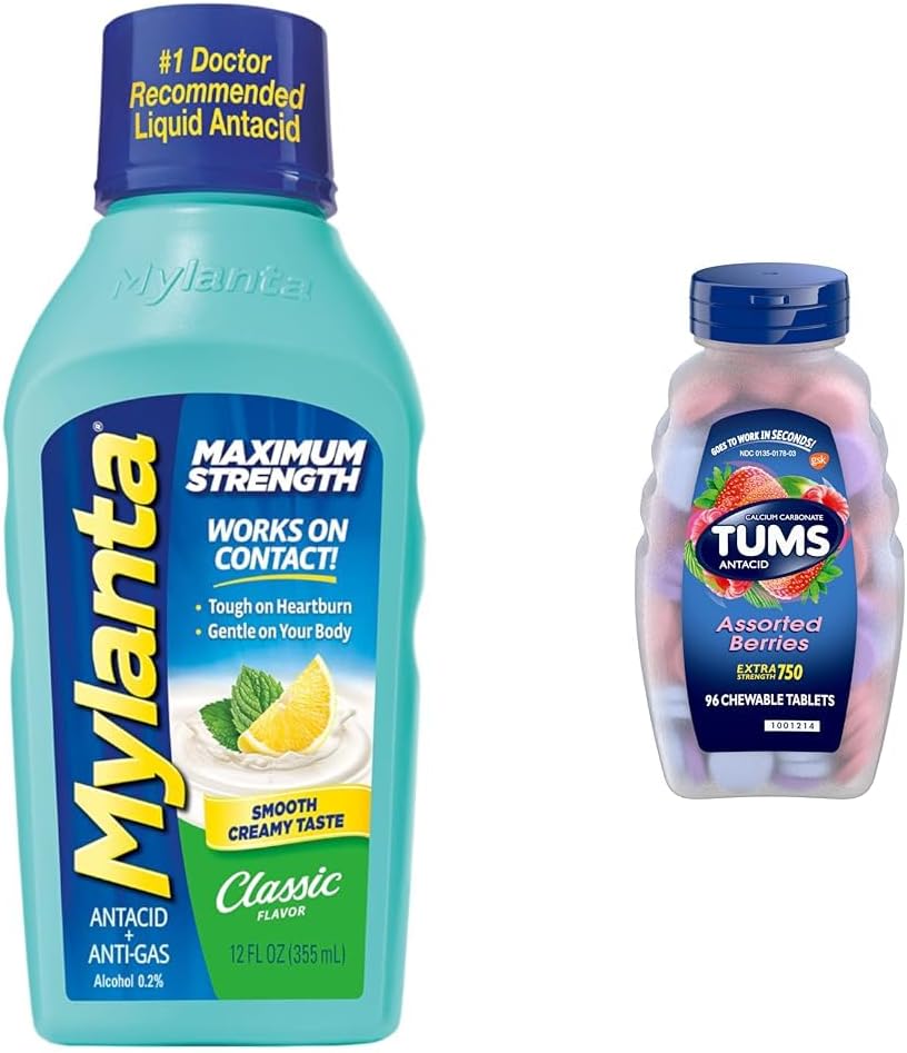 Amazon.com: Mylanta Antacid and Gas Relief, Maximum Strength Formula ...