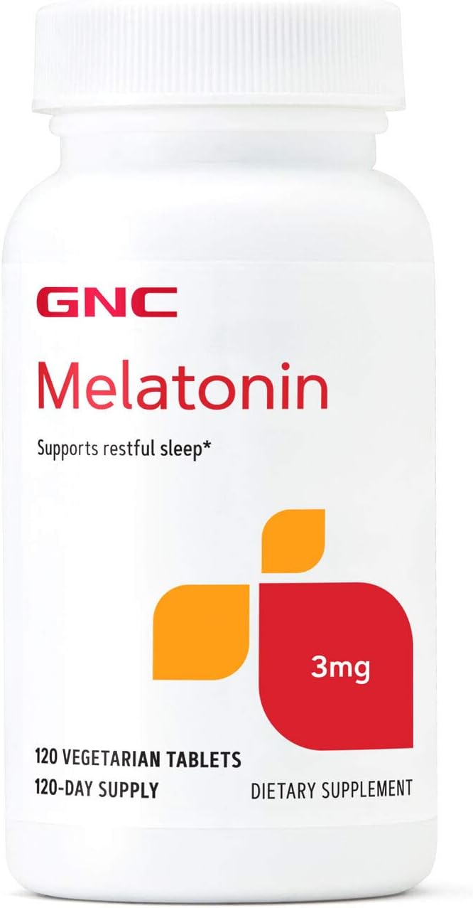 Amazon.com: GNC Melatonin 3mg Supplement, Supports Restful Sleep, 120 ...