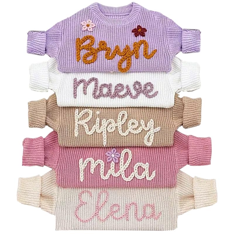 Amazon.com: Custom Baby Sweaters With Name Personalized Hand ...