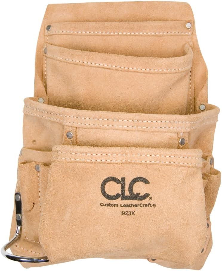Custom Leathercraft CLC I923X Suede Carpenter's Nail and Tool Bag, 10 ...