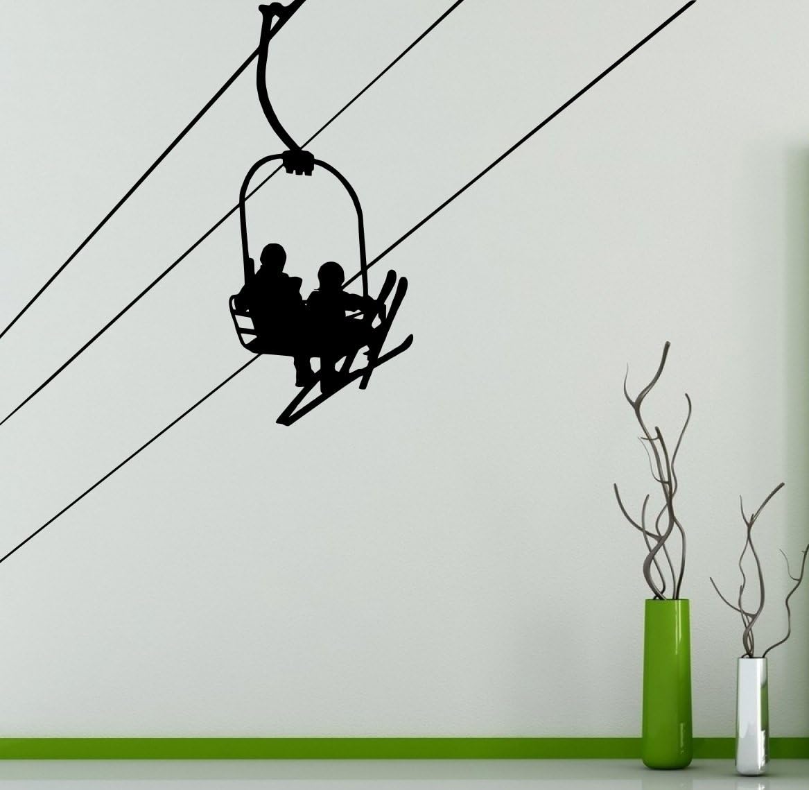 Amazon.com: Ski Lift Vinyl Decal Mountain Lift Wall Sticker Nature ...