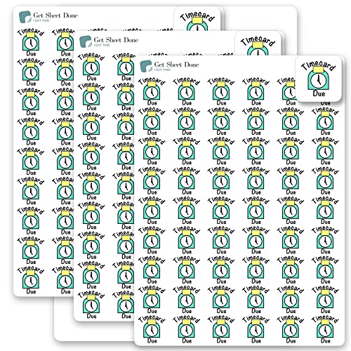 Amazon.com: Time Card Planner Stickers/Timecard / 54 Fun Vinyl Stickers ...
