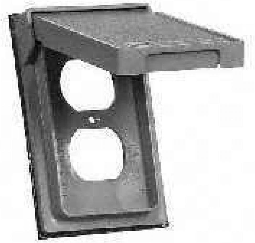 EATON Wiring S2962 EA 1g Gry Weatherproof Duplex Receptacle Cover ...