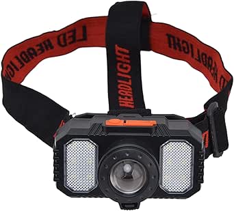 Amazon.com: Rechargeable LED Headlamp Flashlight, Dual Light Source ...