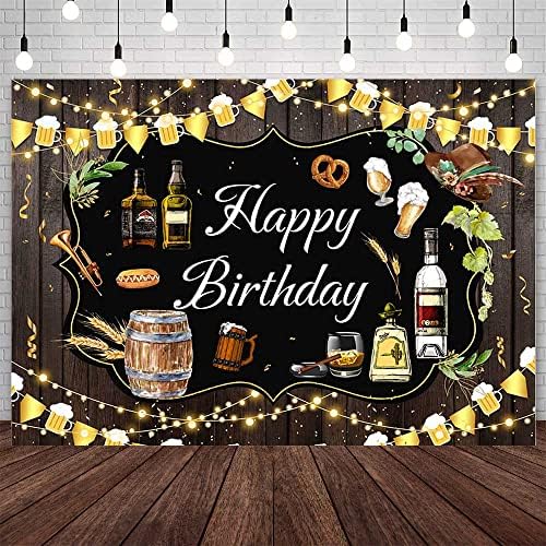 Amazon.com : AIBIIN 7x5ft Happy Birthday Backdrop for Men Holiday Cheer ...