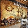 INSTR Nautical Map Wall Decals Wallpapers, Retro Charts Wallpaper,for ...