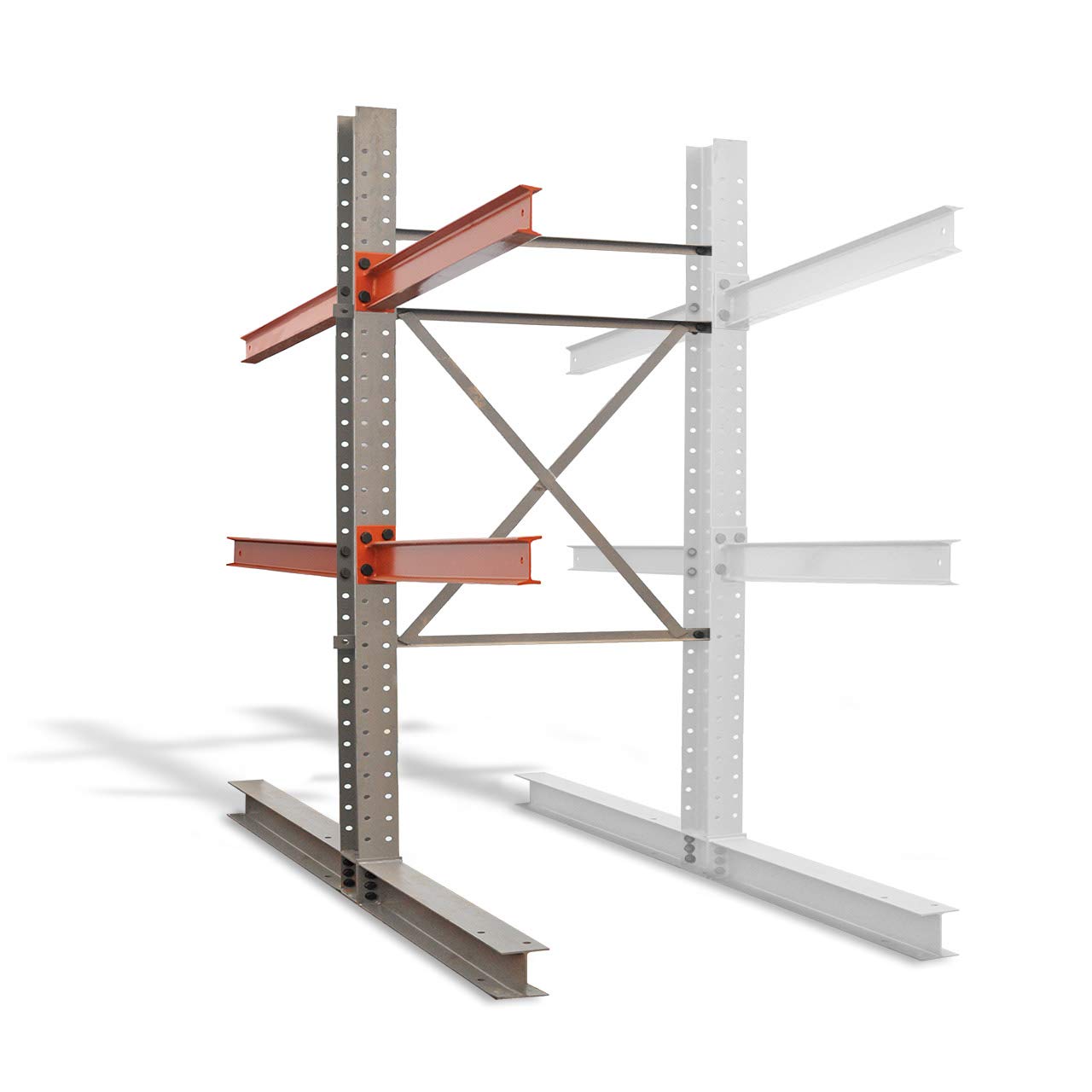Cantilever Rack Add-On Kit - Double Sided - 16'H x 8" Upright Column (1 ...