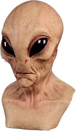 Amazon.com: Realistic Alien Mask Creepy Halloween Masks For Adult Latex ...