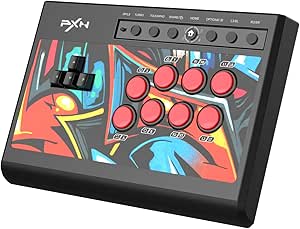 PXN X8 Arcade Stick All Buttons, Arcade Joystick with Turbo Function, Street Fighter Fight Stick ...