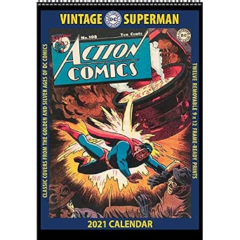 VINTAGE DC COMICS SUPERMAN 2021 WALL CALENDAR | Amazon.com.br
