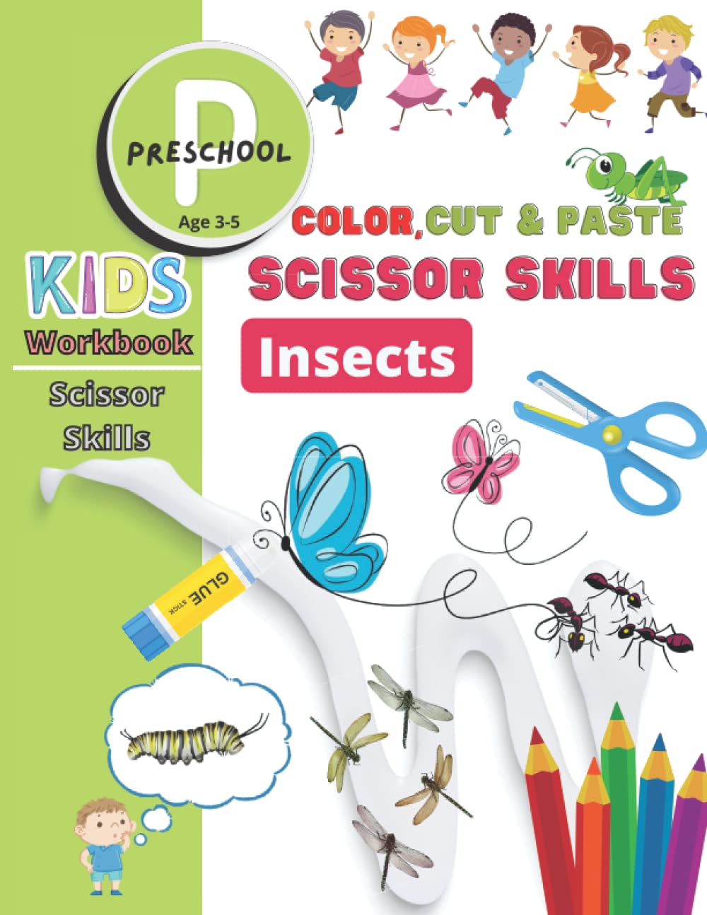 Buy Scissor Skills Cut and Paste: Bugs and Insects Activity Book ...