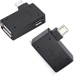 OTG Adapter, 90* Angle USB Port Adapter, Micro OTG Cable 2 Pack ...