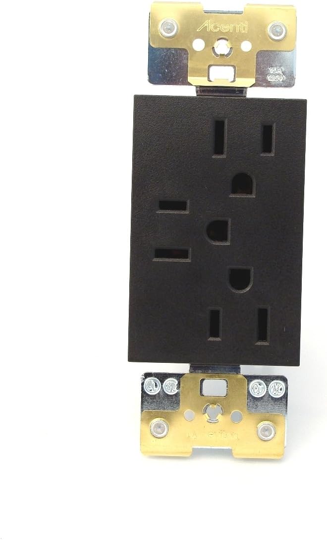 Leviton 15 Amp, 125 Volt, NEMA 5-15R, Acenti Triplex Receptacle ...