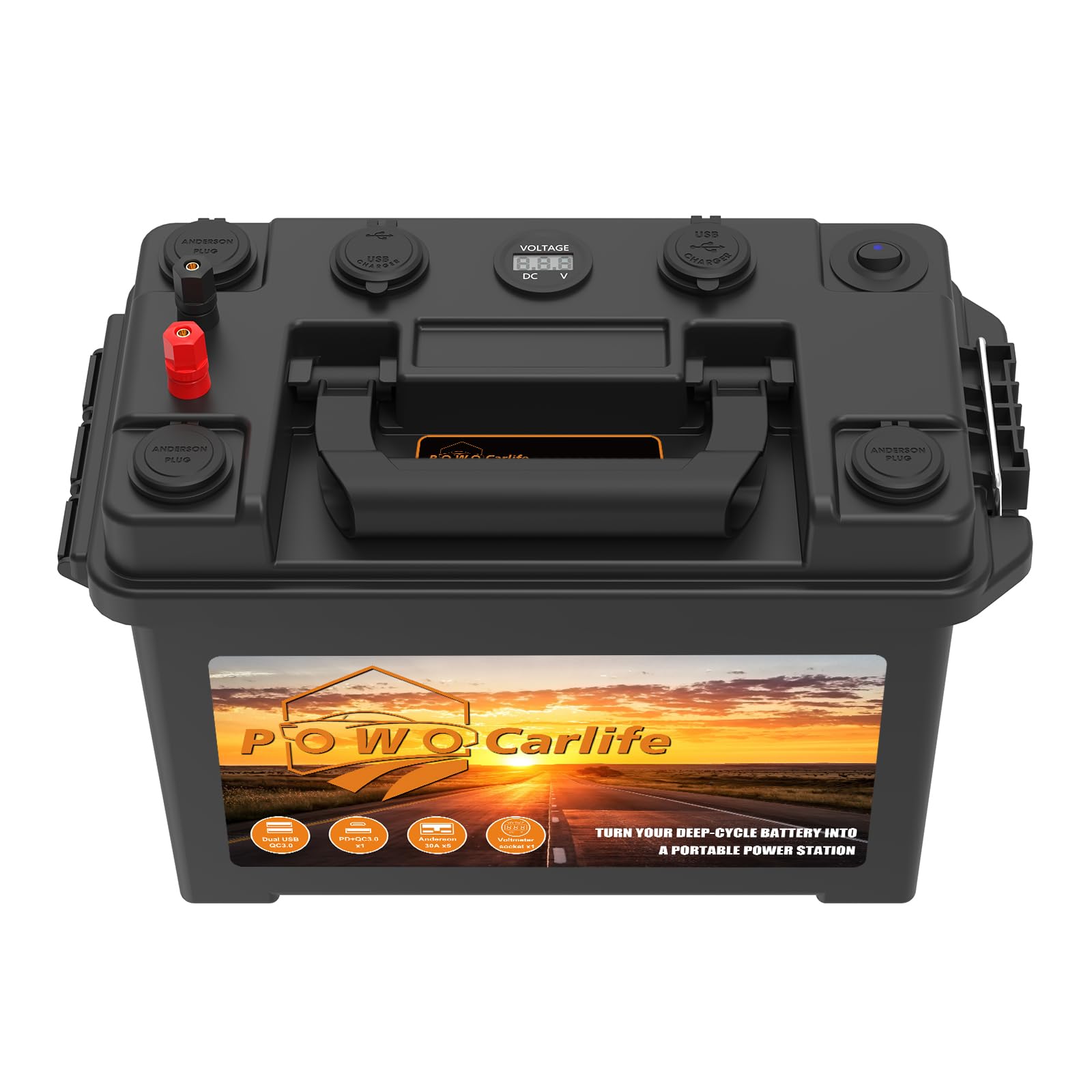 Buy Battery Box for 30Ah/20Ah/10Ah Battery, Waterproof Battery Box with ...