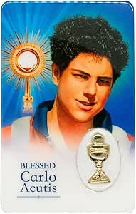 Amazon.com: Blessed Carlo Acutis Laminated Plastic Holy Card with Built ...