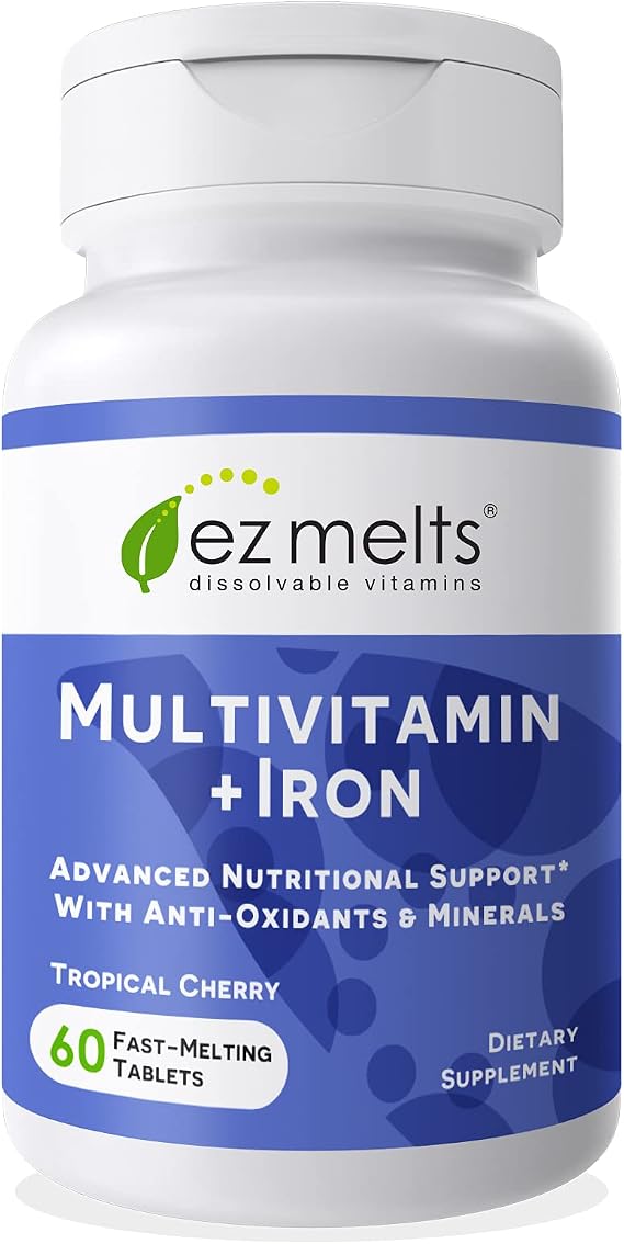 Amazon.com: EZ Melts Dissolvable Multivitamin with Iron for Women & Men ...