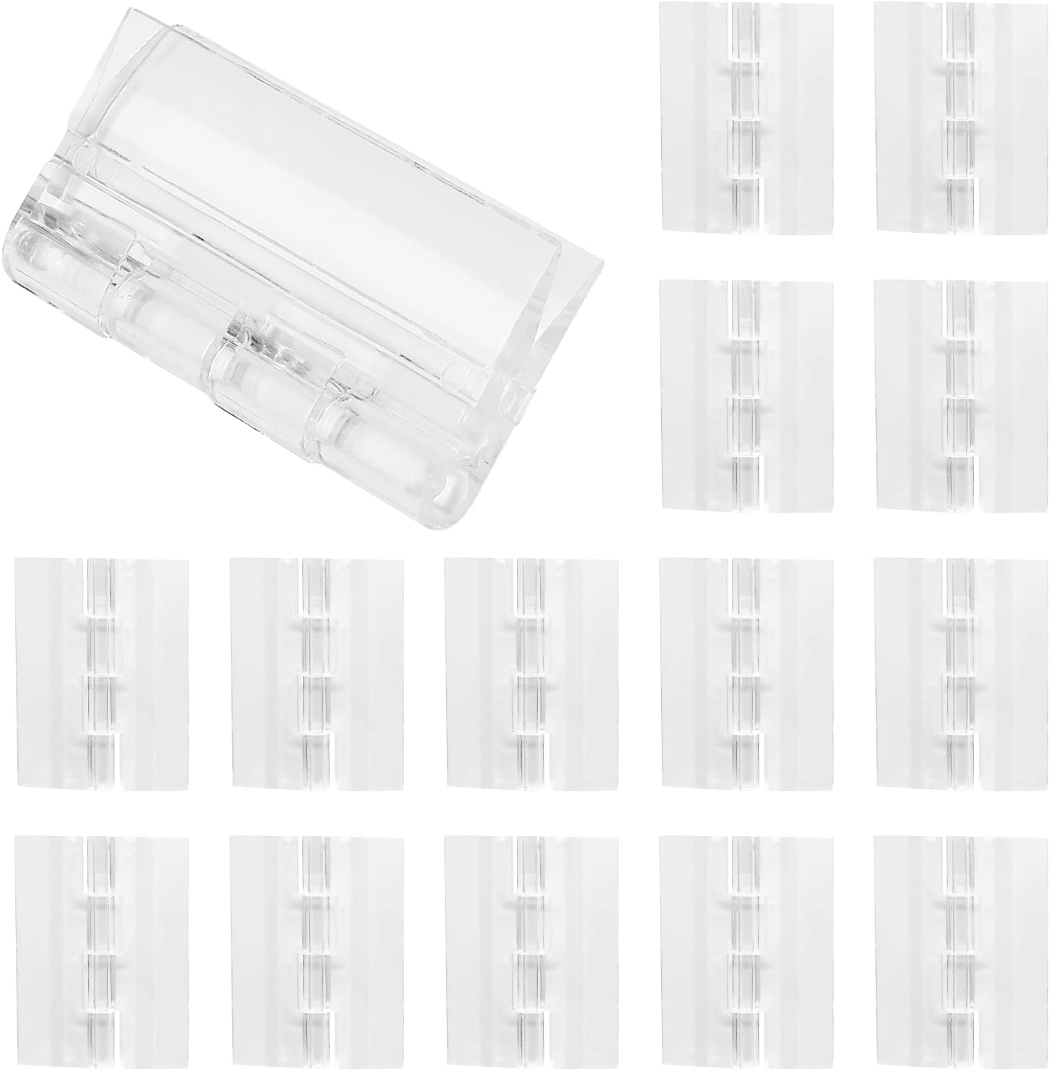 Kyuionty 15 Pcs Clear Acrylic Hinges, Transparent Folding Hinge Plastic ...