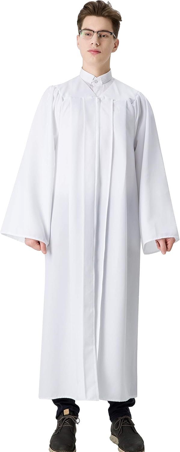 IvyRobes Unisex Matte Robe with Open Sleeves for Baptism Confirmation ...