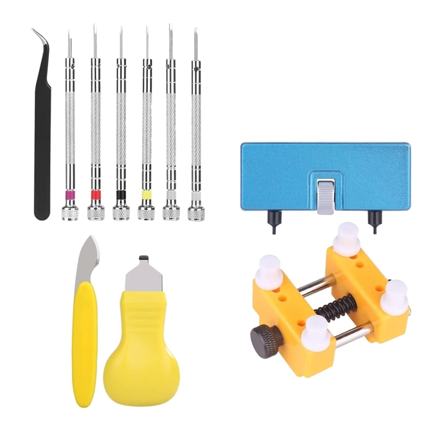 ARSMI 13 Pcs Watch Battery Replacement Tool Kit,with Adjustable Watch ...