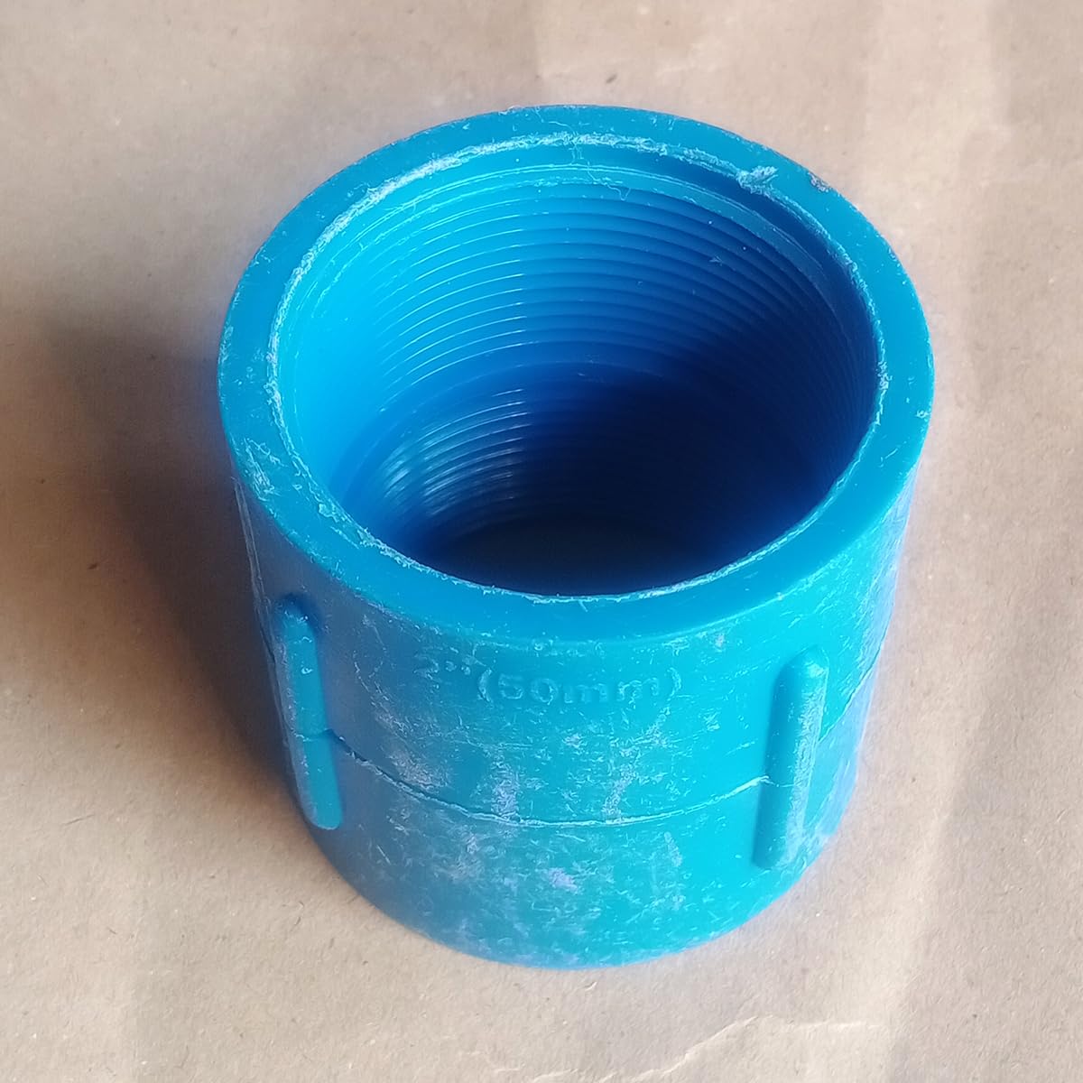 PVC Pipe Coupler Female Threaded 50mm(2'') Blue Colour : Amazon.in ...