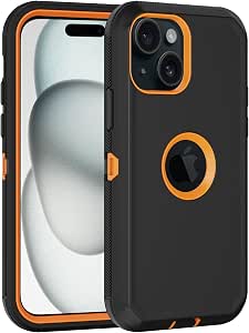 Amazon.com: for iPhone 15 Case, with Built in Screen Protector Heavy ...