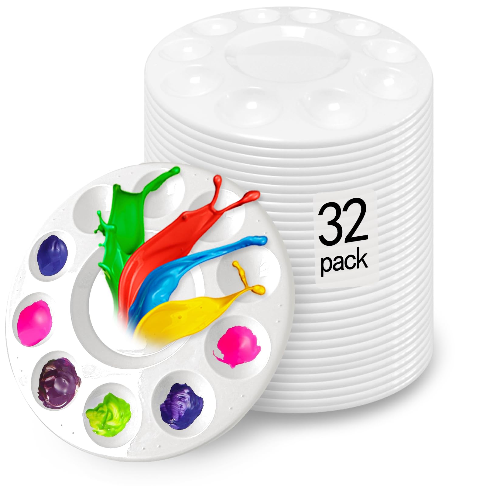 Amazon.com: Hulameda 32pcs Paint Tray Palettes, Paint Pallet, Paint ...