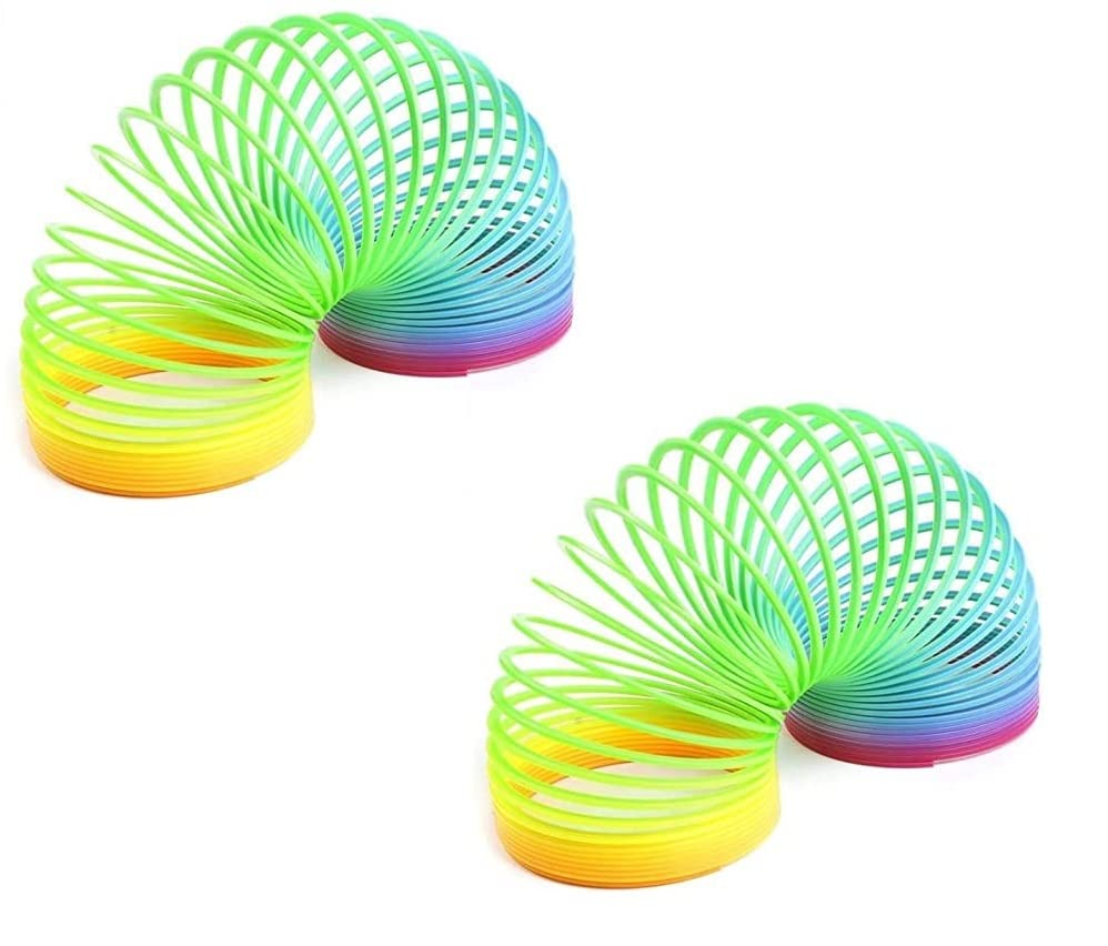 Sskr Pack Of 2 Magic Rainbow Spring Bouncy Expandable Slinky ...