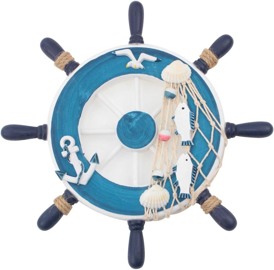 Amazon.com: AmaQueen 10 PCS Wood Nautical Wall Hanging Ornament ...