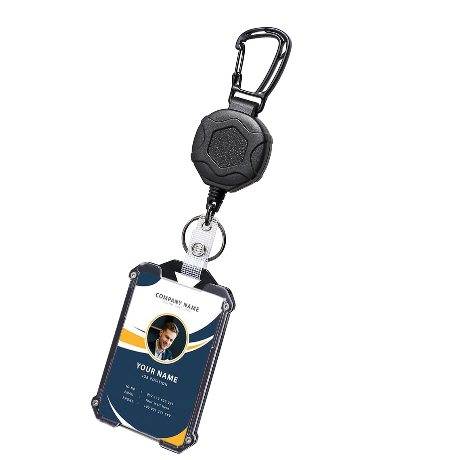Id Card Holder for Office, Retractable Keychain with Id Card Holder ...