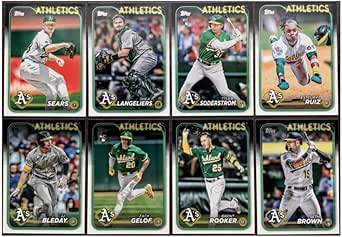 Amazon.com: 2024 Topps Series 1 Baseball Oakland Athletics A's Base MLB ...