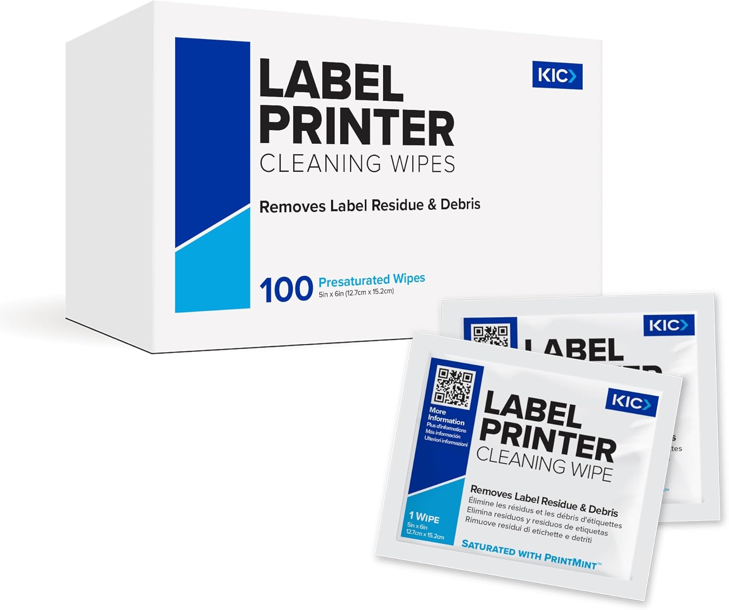 Amazon.com: KICTeam - Label Printer Cleaning Wipes (100 Wipes) - NSF ...
